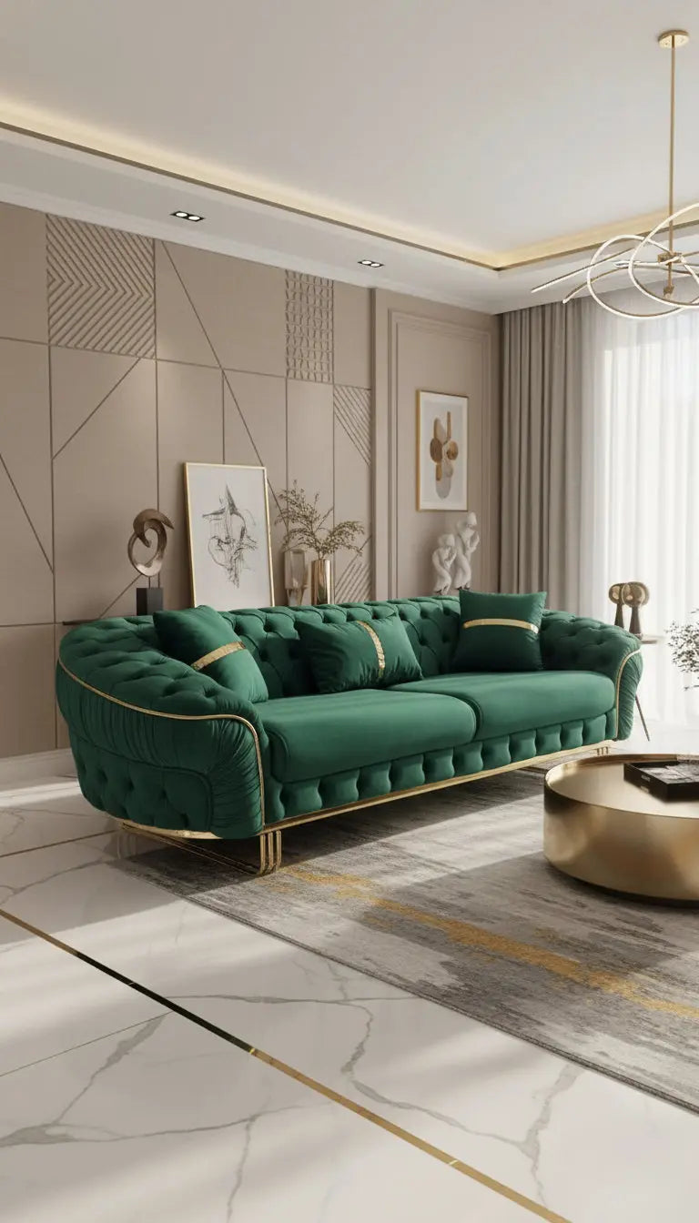 Ambassador 3-Seater Sofa - Modern Luxury Design – F I INTERIORS
