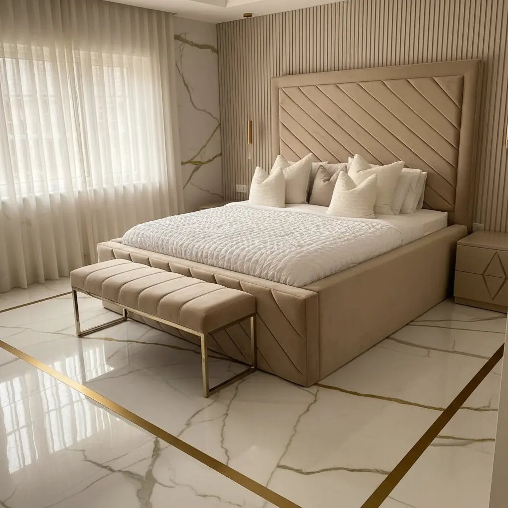 Duke Plush Velvet Bed – Bespoke Handcrafted Bedstead (Made in the UK ...